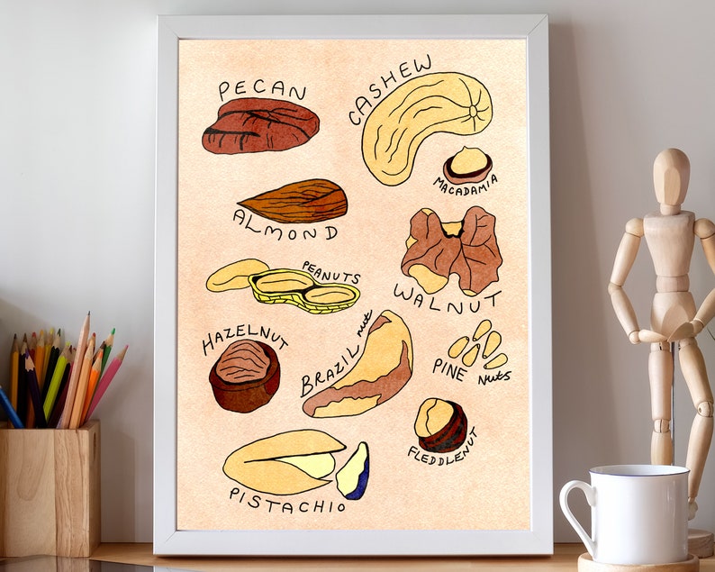 Nuts for Nuts Art Print - Etsy