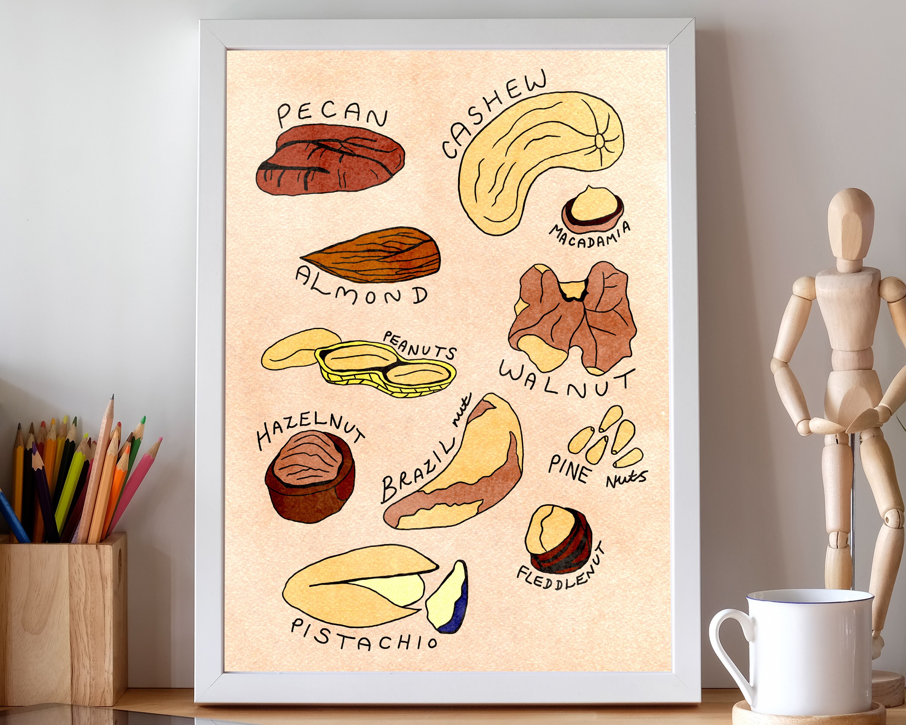 Nuts for Nuts Art Print - Etsy