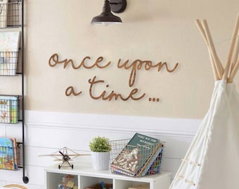Once Upon A Time | Wooden Nursery Decor | Children's Bedroom Playroom ...