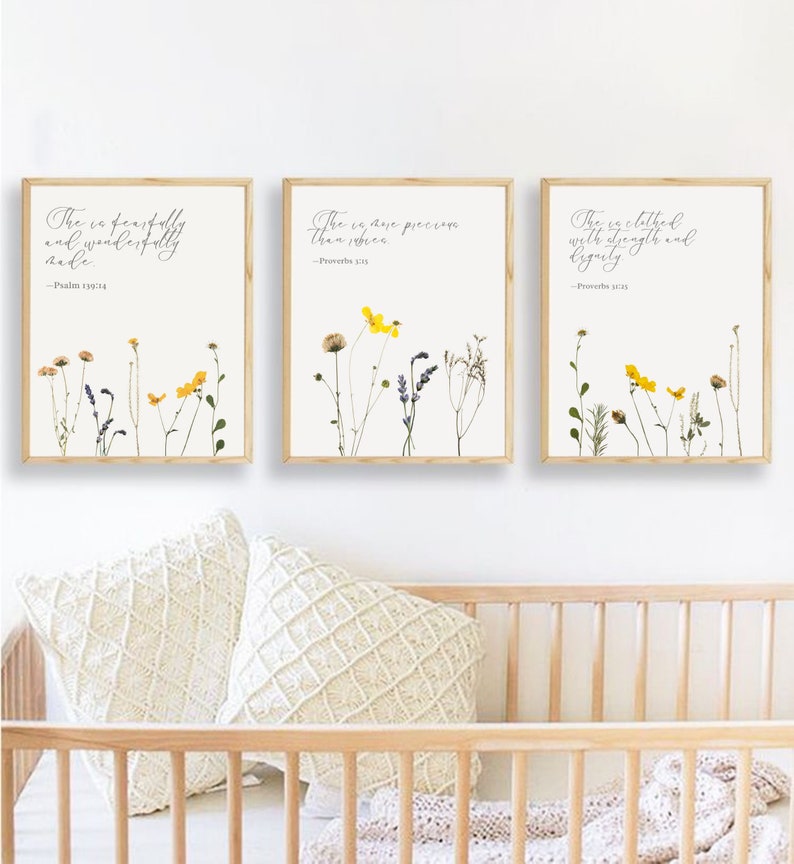 Bible Verse Printable Wall Art Christian Print Set Christian - Etsy