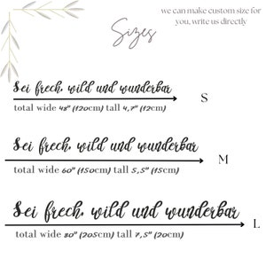 Sei Frech, Wild Und Wunderbar Schriftzug, Be Cheeky, Wild and Wonderful ...