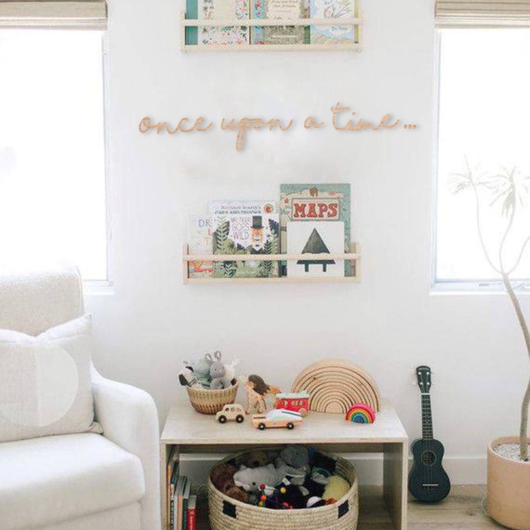 Once Upon A Time Cutout, Kids Bedroom Decor, Nursery Wall Decor, Script ...