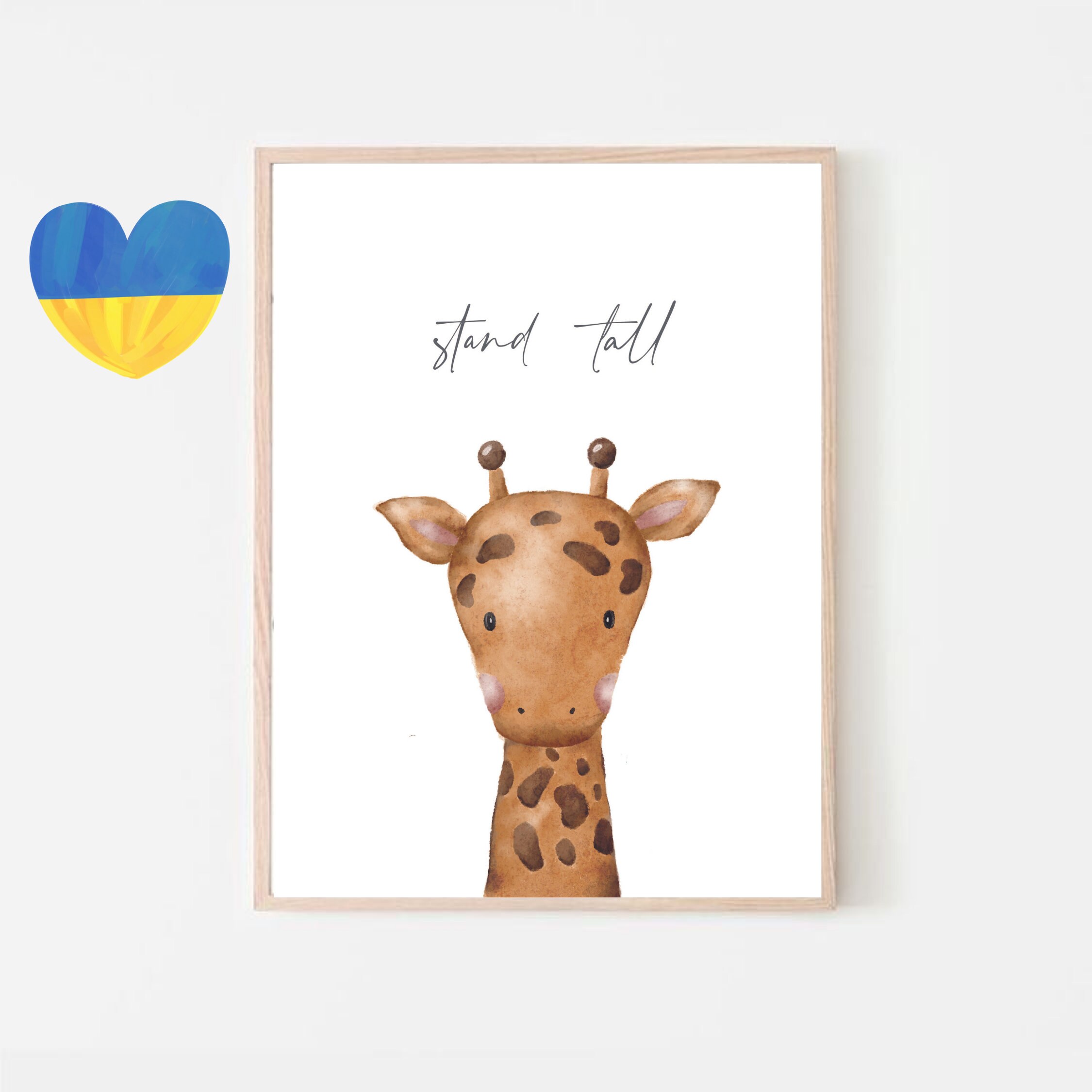 Safari Animal Prints Set of 3, Be Brave Animal Print Wall Art, Stand ...