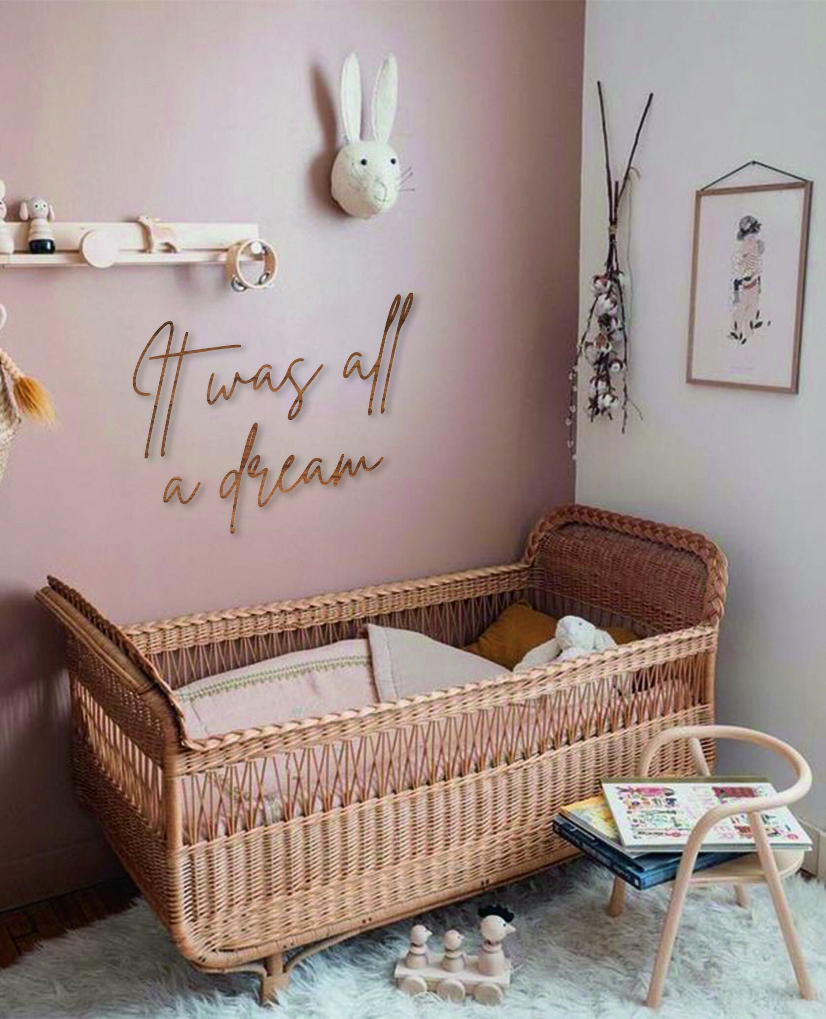 It Was All A Dream Wall Art, Above Baby Crib Sign, It Was All A Dream ...