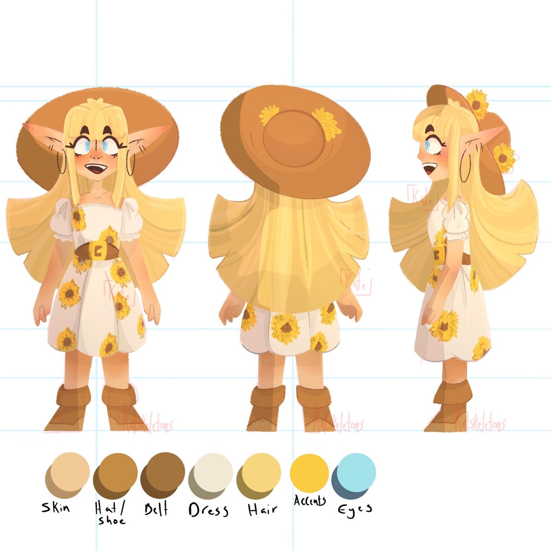 Custom Character Turnaround Sheet Digital Art Commissions - Etsy