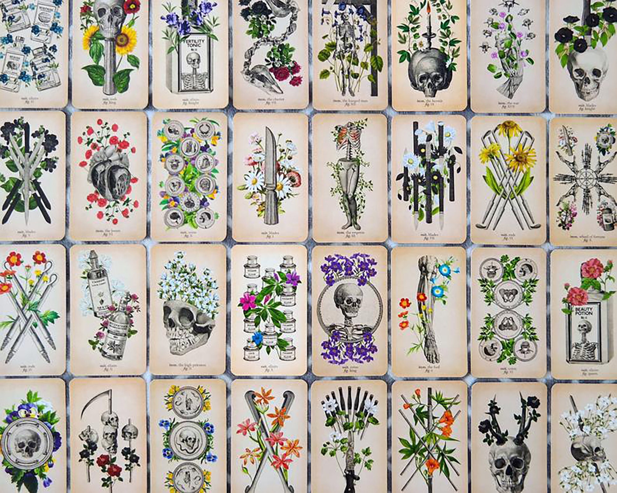 The antique anatomy tarot cards/Tarot cards deck/Paranormal | Etsy