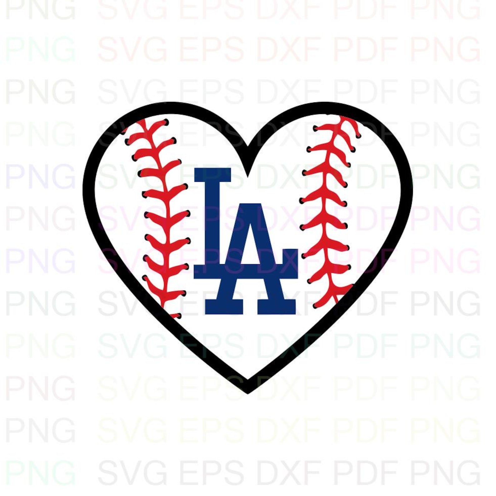 Los Angeles Dodgers Mlb 17 Svg Dxf Eps Pdf Png Cricut | Etsy