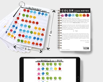 25 Music Sheets Vol 1-3 Bundle Color-coded, Numbered or Black and White ...