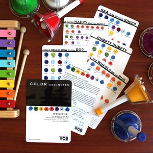 Toddler Set Color-coded Sheet Music for Toddlers and Beginners ...