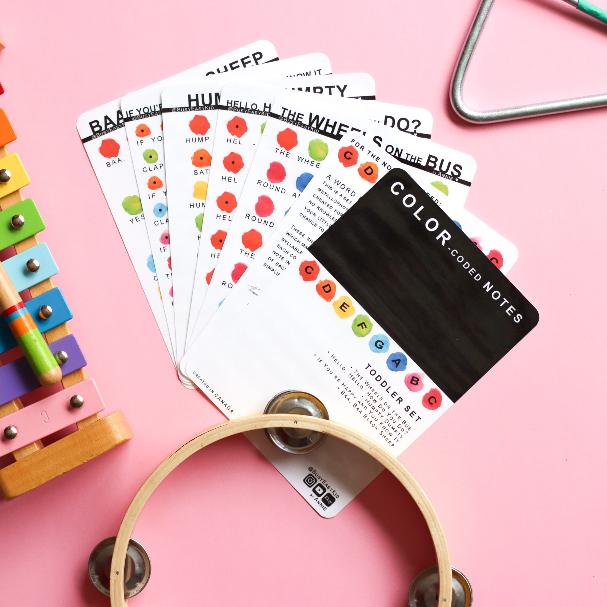 Toddler Set Color-coded Sheet Music for Toddlers and - Etsy Canada