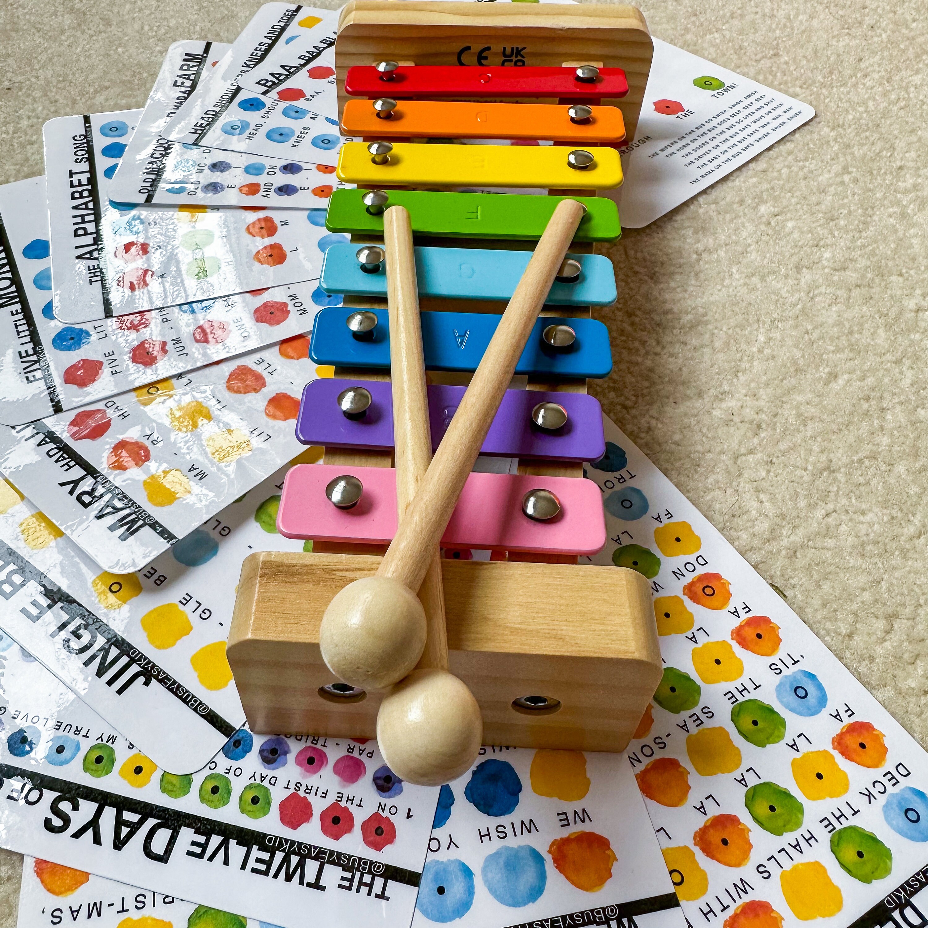 DIGITAL Color-coded Sheet Music for Kids and Adults xylophone, Hand ...