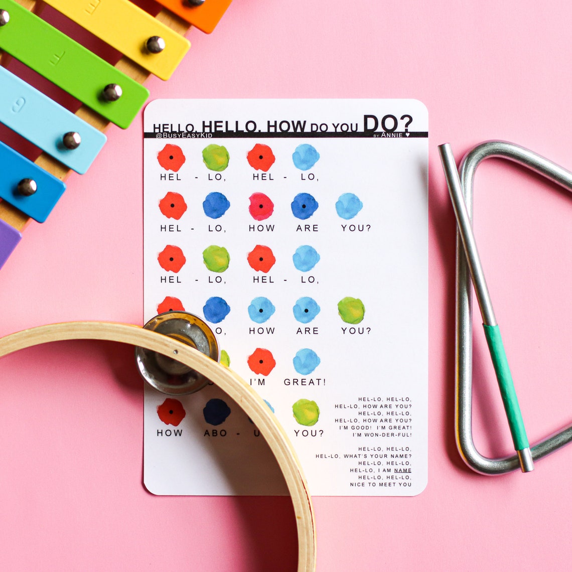 Toddler Set Color-coded Sheet Music for Toddlers and - Etsy Canada