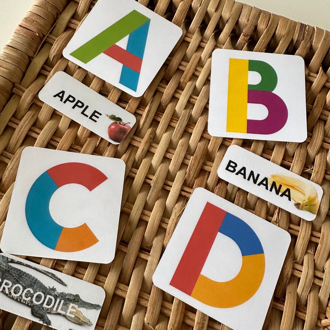 Letters Flash Cards. Alphabet Flash Card. Montessori Card. Educational ...