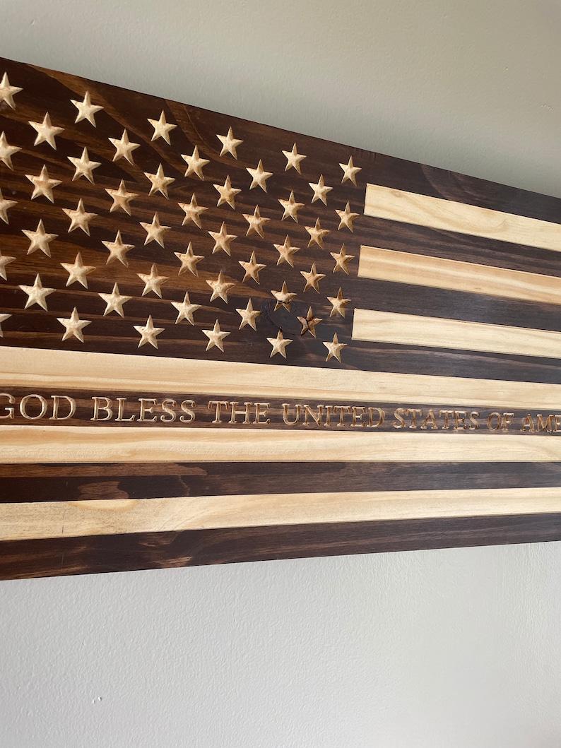 American Flag God Bless the United States of American - Etsy