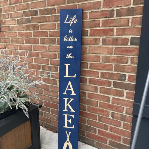 Wooden Welcome Sign Lake Life - Etsy