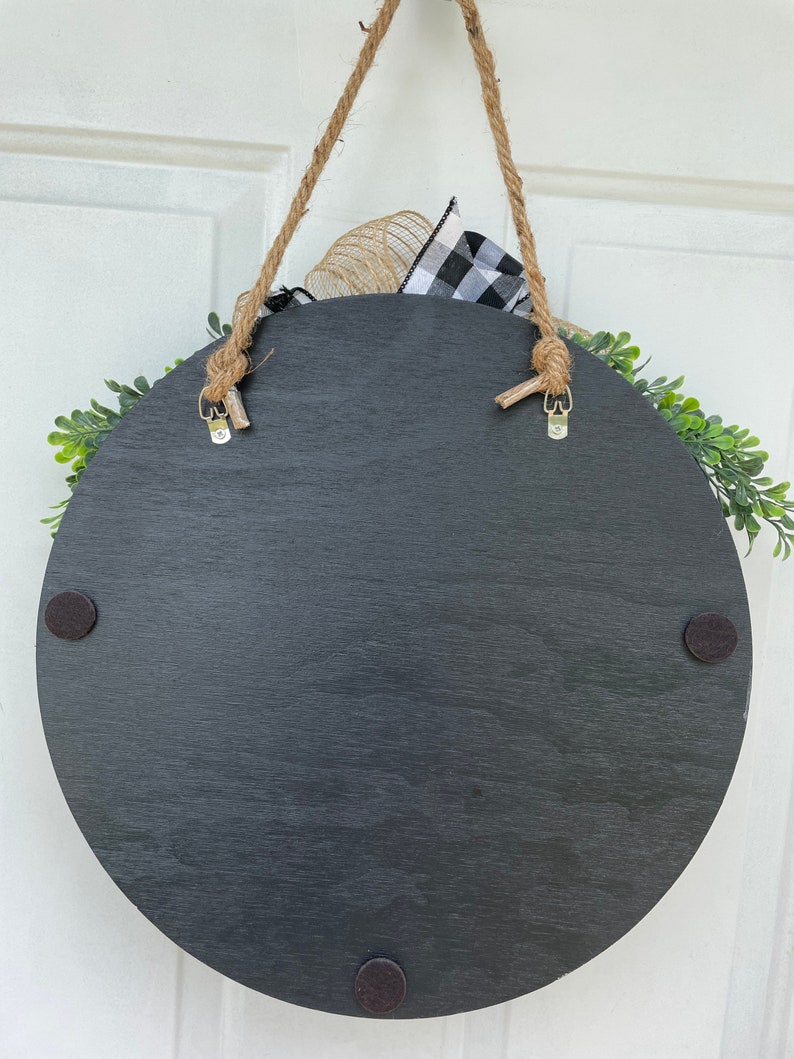 Address Round Wooden Door Hanger Sizes House Number Street - Etsy