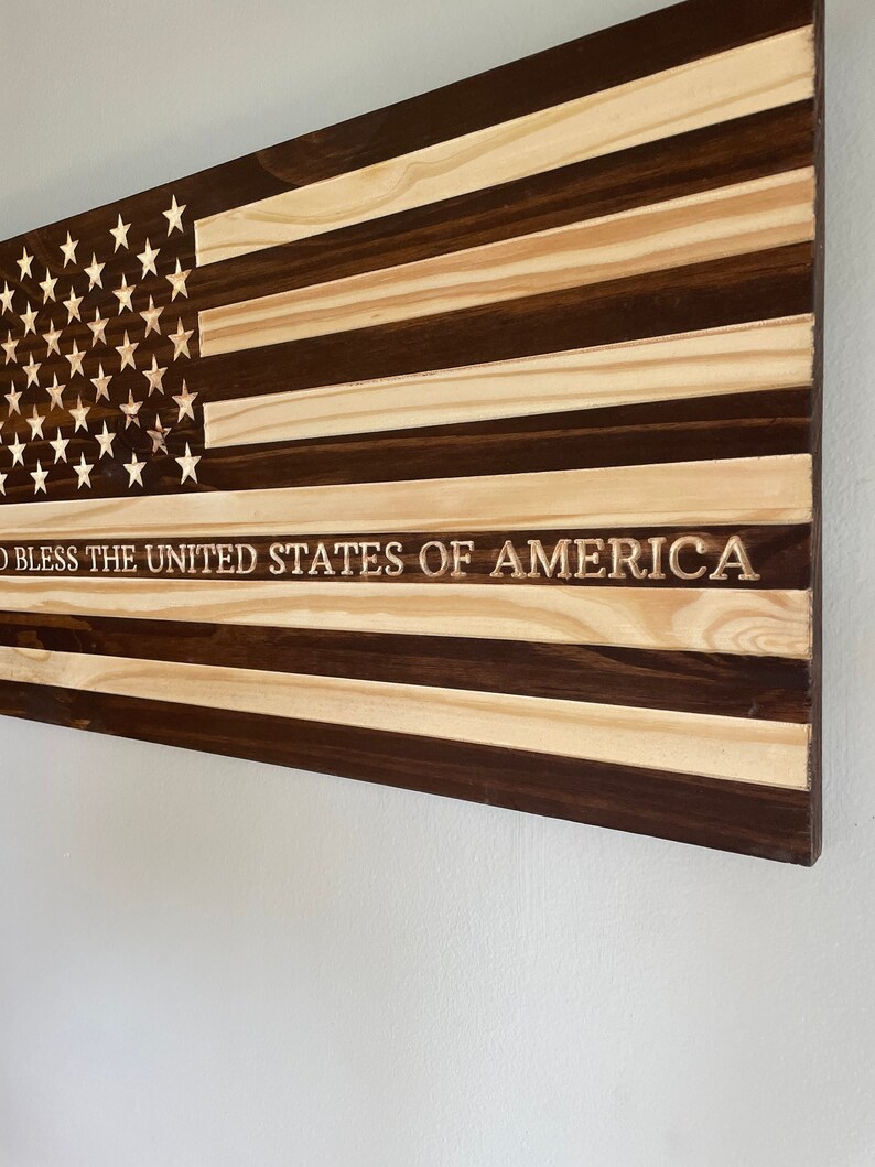 American Flag God Bless the United States of American - Etsy