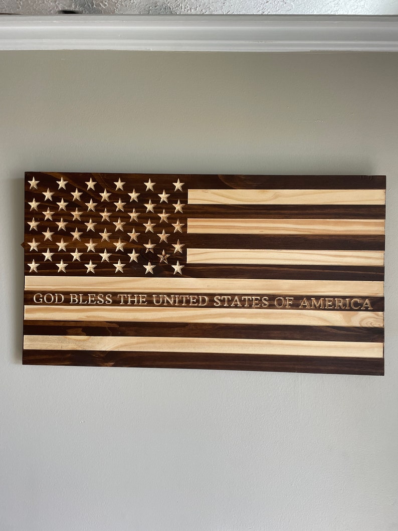 American Flag God Bless the United States of American - Etsy