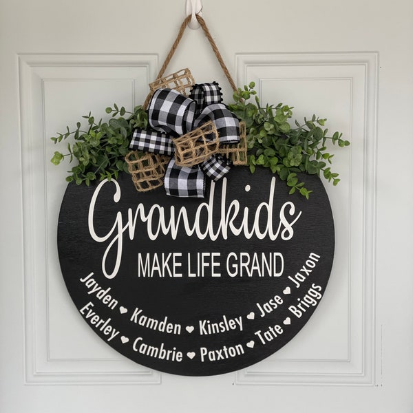 Grandkids Name Sign - Etsy
