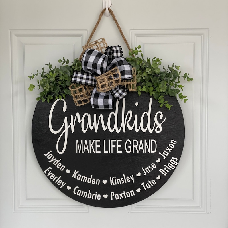 Grandkids Name Sign - Etsy