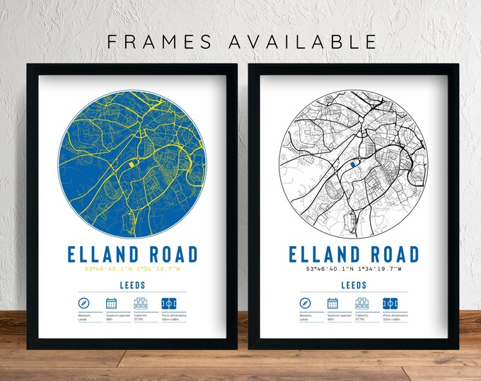 The Leeds United Tube Map - Etsy UK