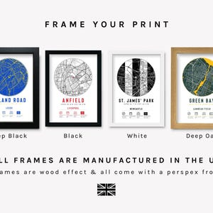 Walsall FC Bescot Stadium Minimalist Map Prints & Frames | the Saddlers ...