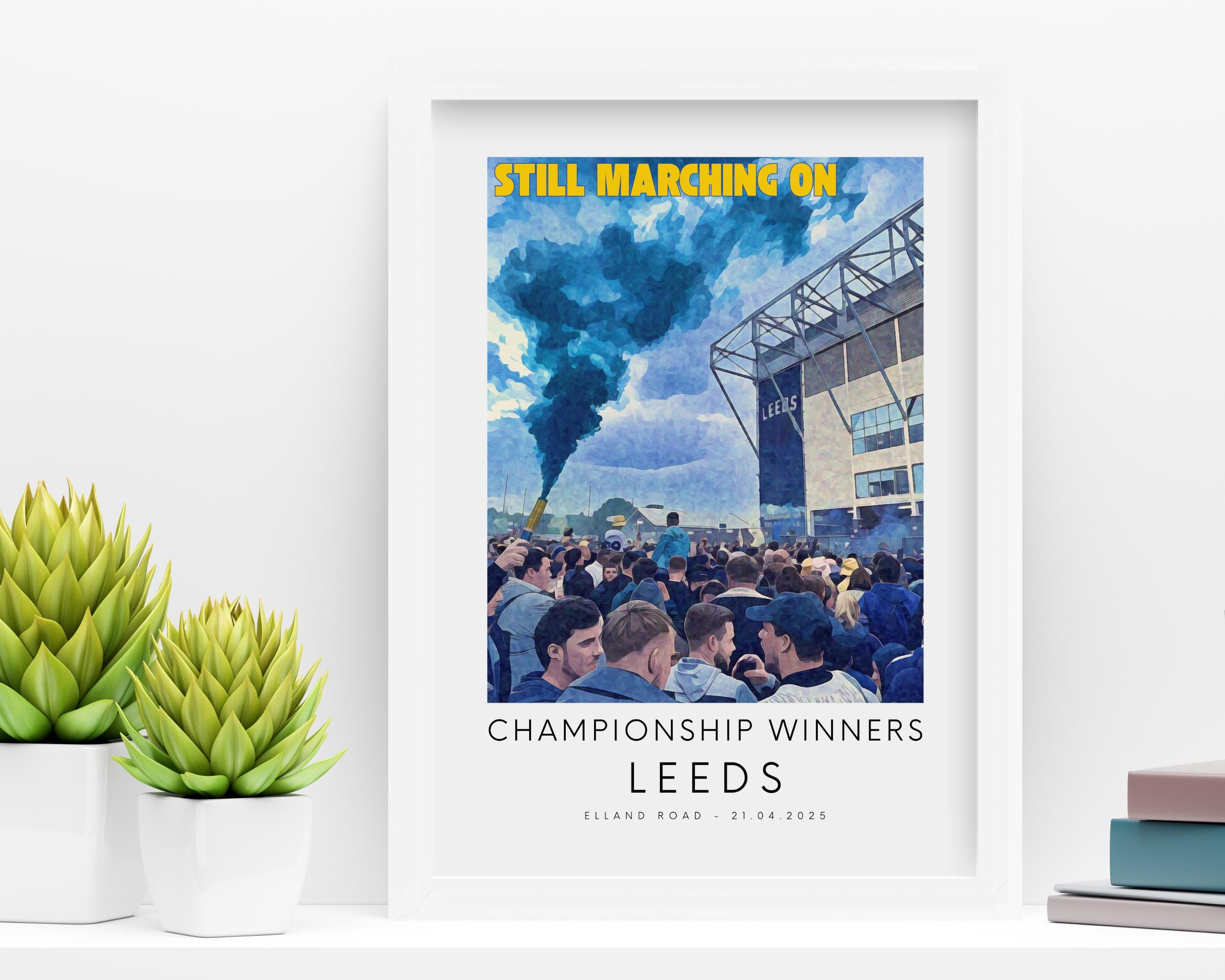 Leeds Championship Winners 2025 United Together Promoted Unique Print ...