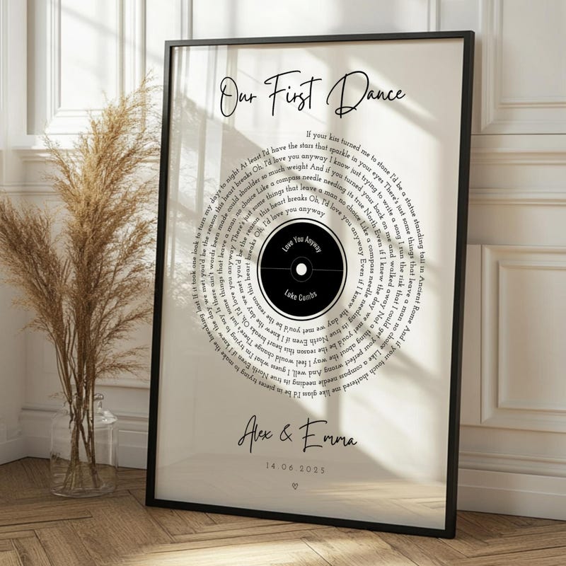Custom Song Framed Print - Etsy UK
