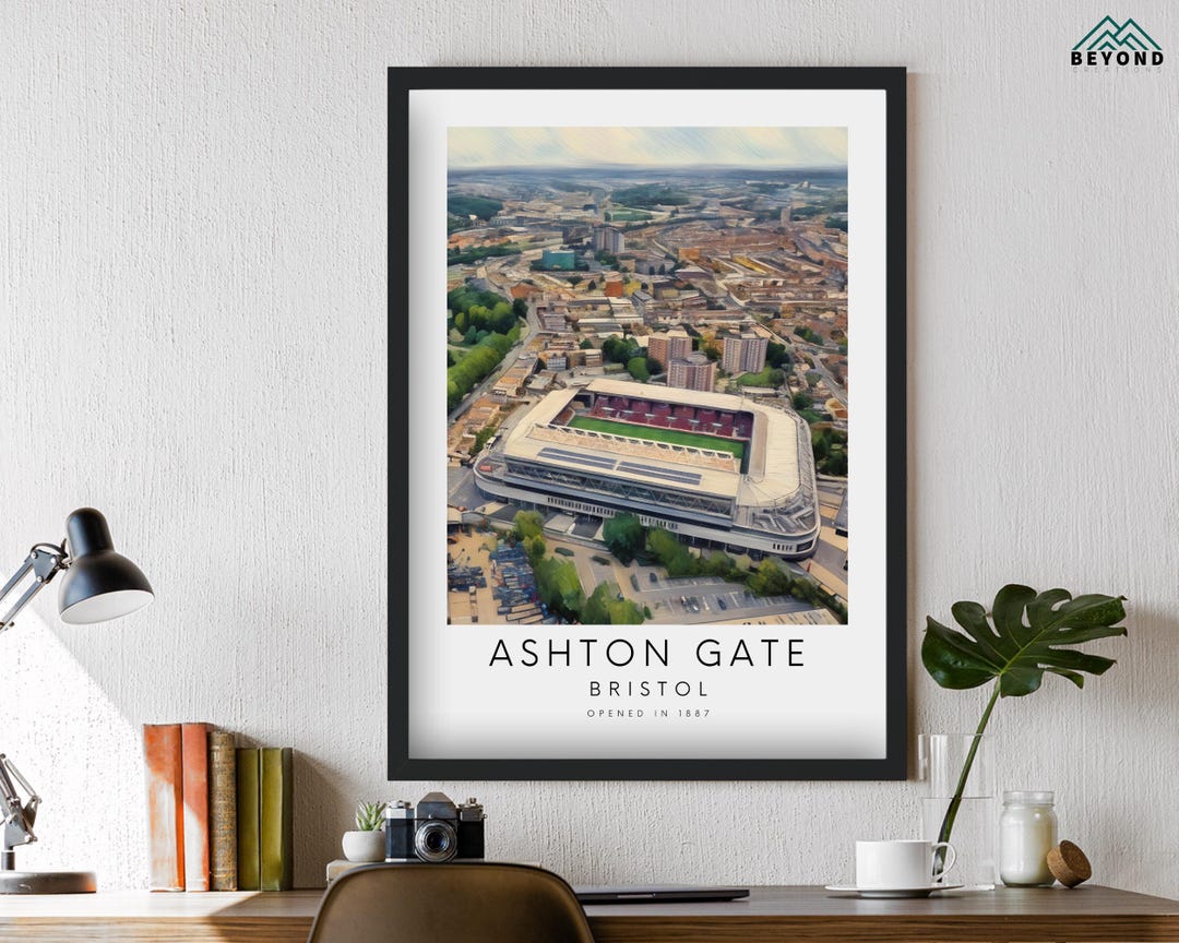 Bristol City Ashton Gate Art Print | Gift Decor Impressionist Painting ...