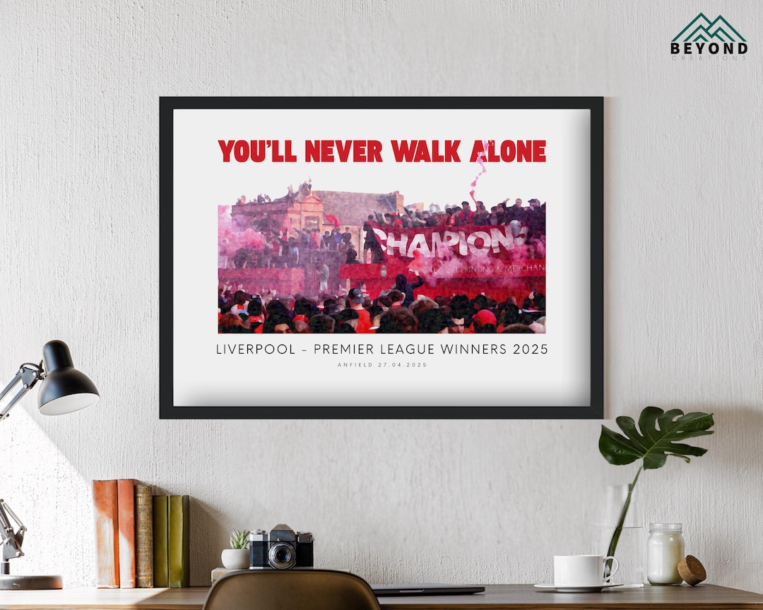 Liverpool Premier League Winners 2025 Celebratory Art Print & Frame ...