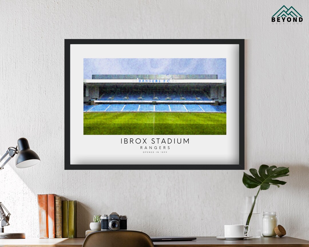 Rangers Ibrox Stadium Art Print | Poster Impressionist Painting Drawing ...