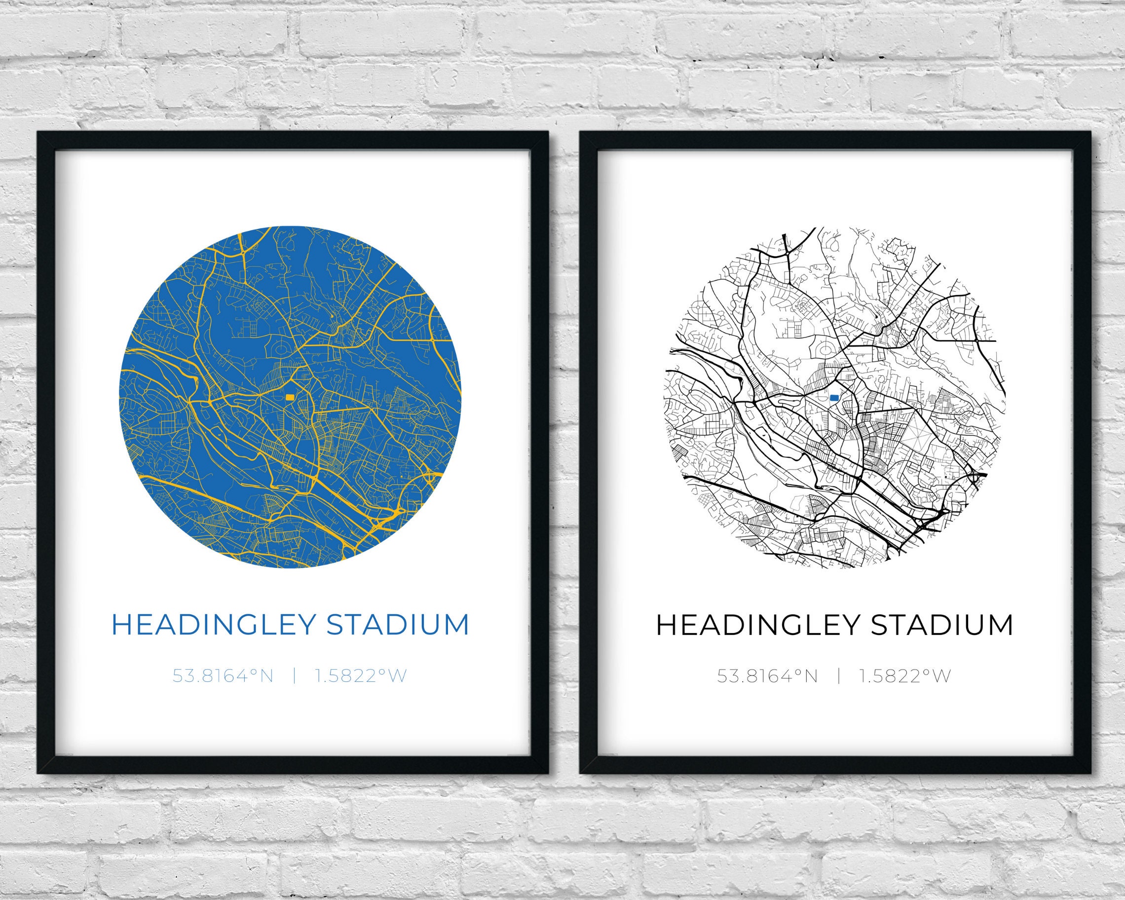 Leeds Rhinos Headingley Stadium Map Print & Frames | Etsy