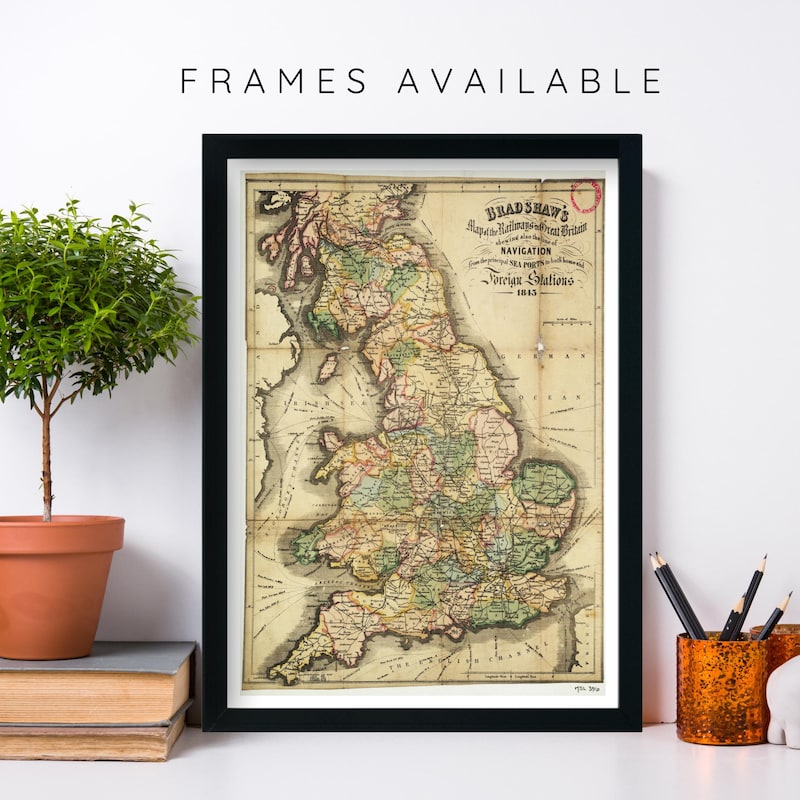 Train Map Vintage - Etsy UK