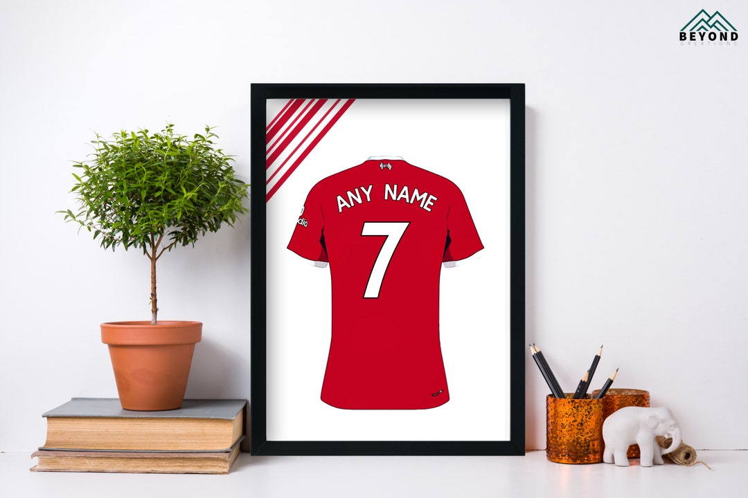 Liverpool FC Personalised Football Shirt Name Print Gift Poster Print ...