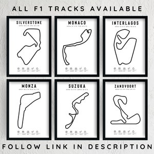 Silverstone F1 Track Layout Circuit Minimalist Prints & Frames Formula ...