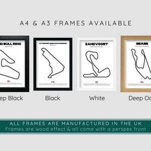 F1 Circuit Layouts Minimalist Prints & Frames | Formula 1 Poster Racing ...