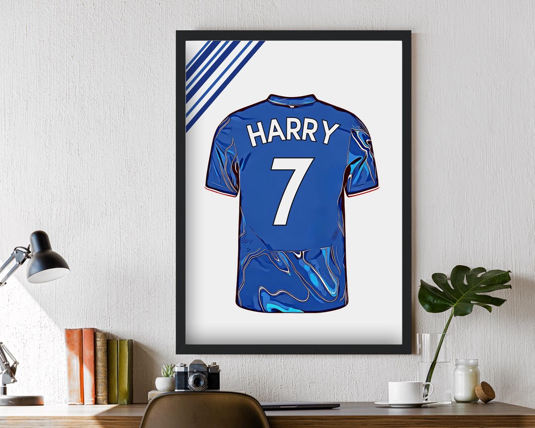 Chelsea Personalised Football Shirt Name Print Gift | Poster Print Home ...
