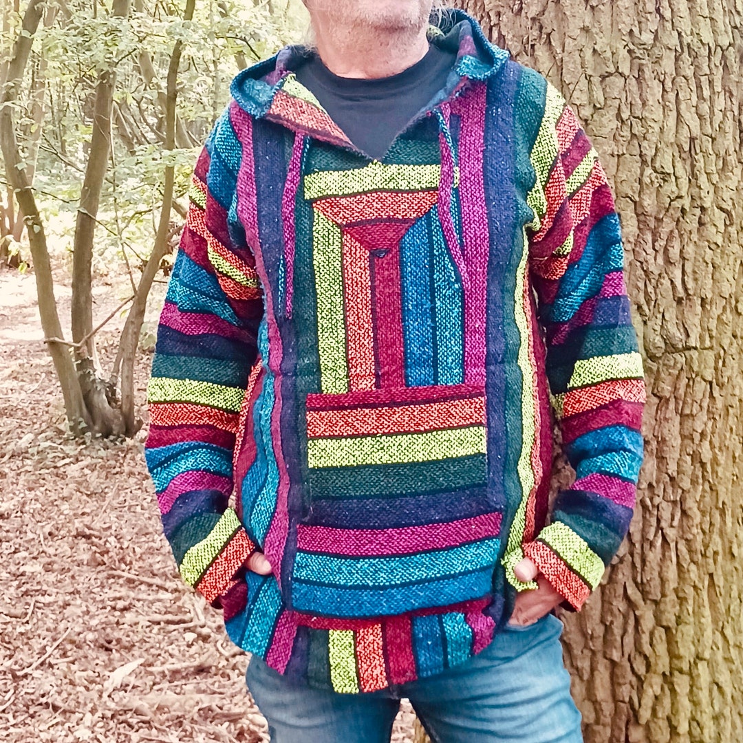 Mexican Rainbow Baja Hoodie Top 5 Sizes - Etsy