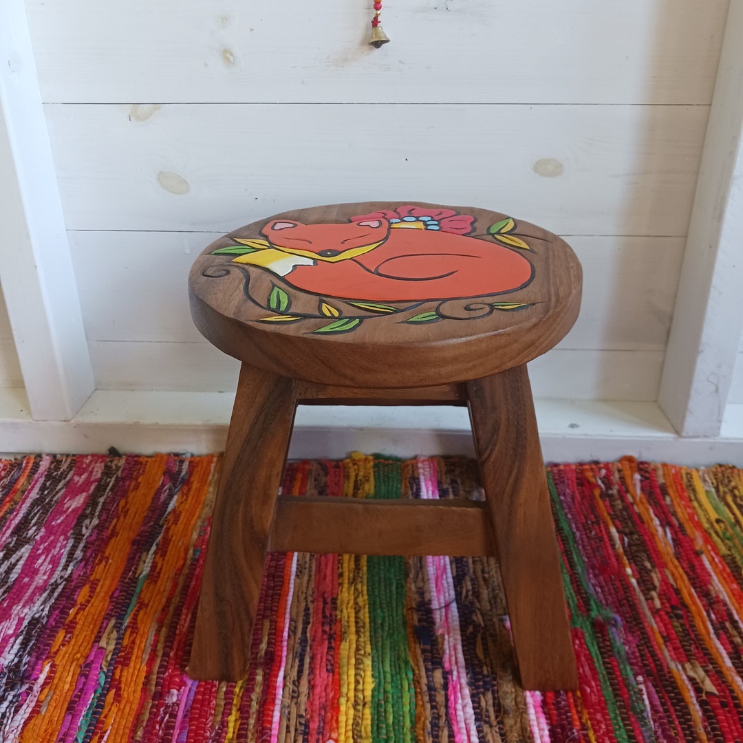 Sleeping Fox Stool - Etsy