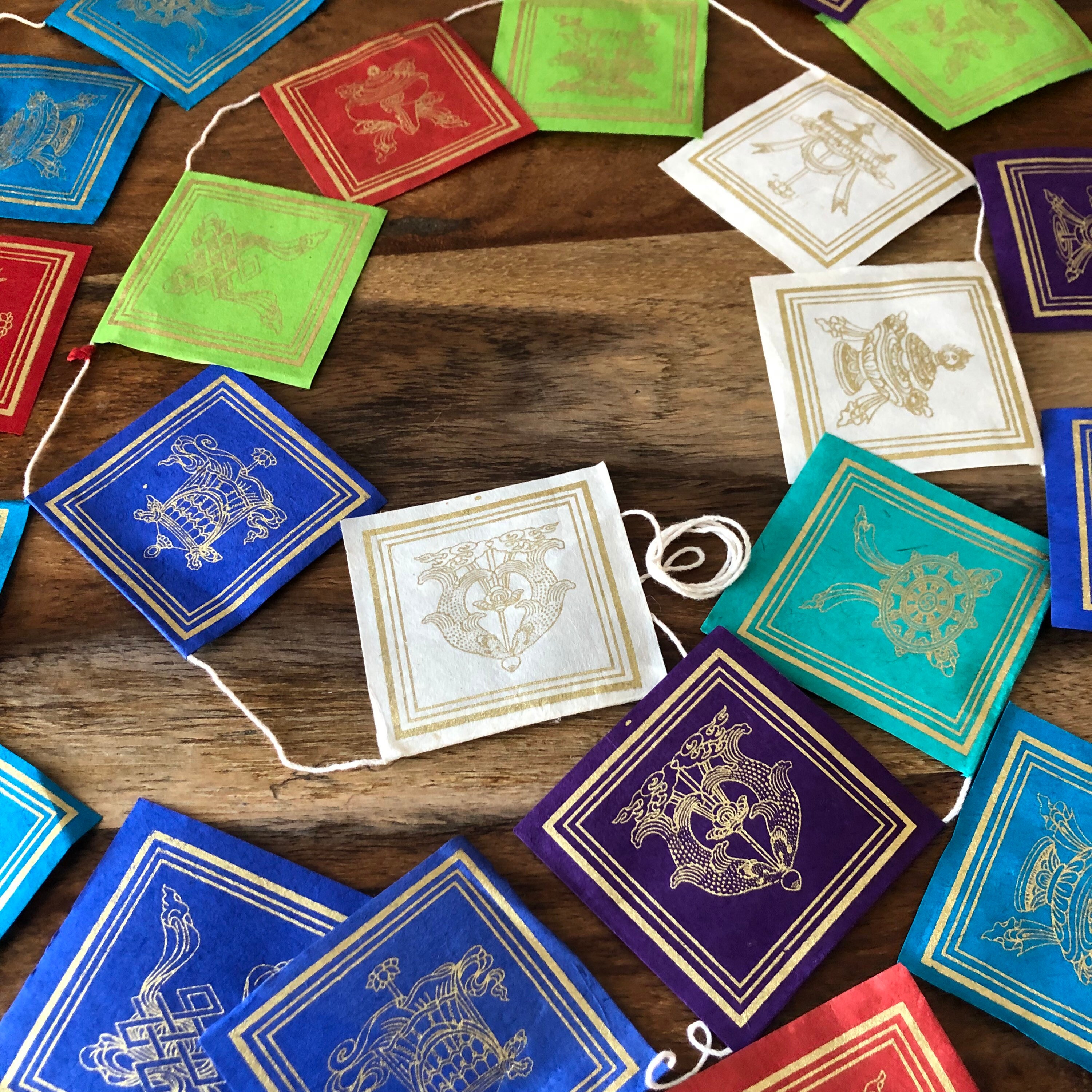 Buddhist Prayer Flags Symbols