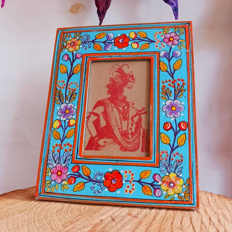 Floral Design Hand Painted Indian Photo Frames - Etsy