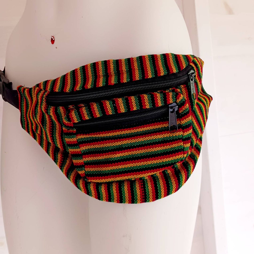 Rasta Hip Bag Festival Bum Bag 3 Zipped Compartments - Etsy UK