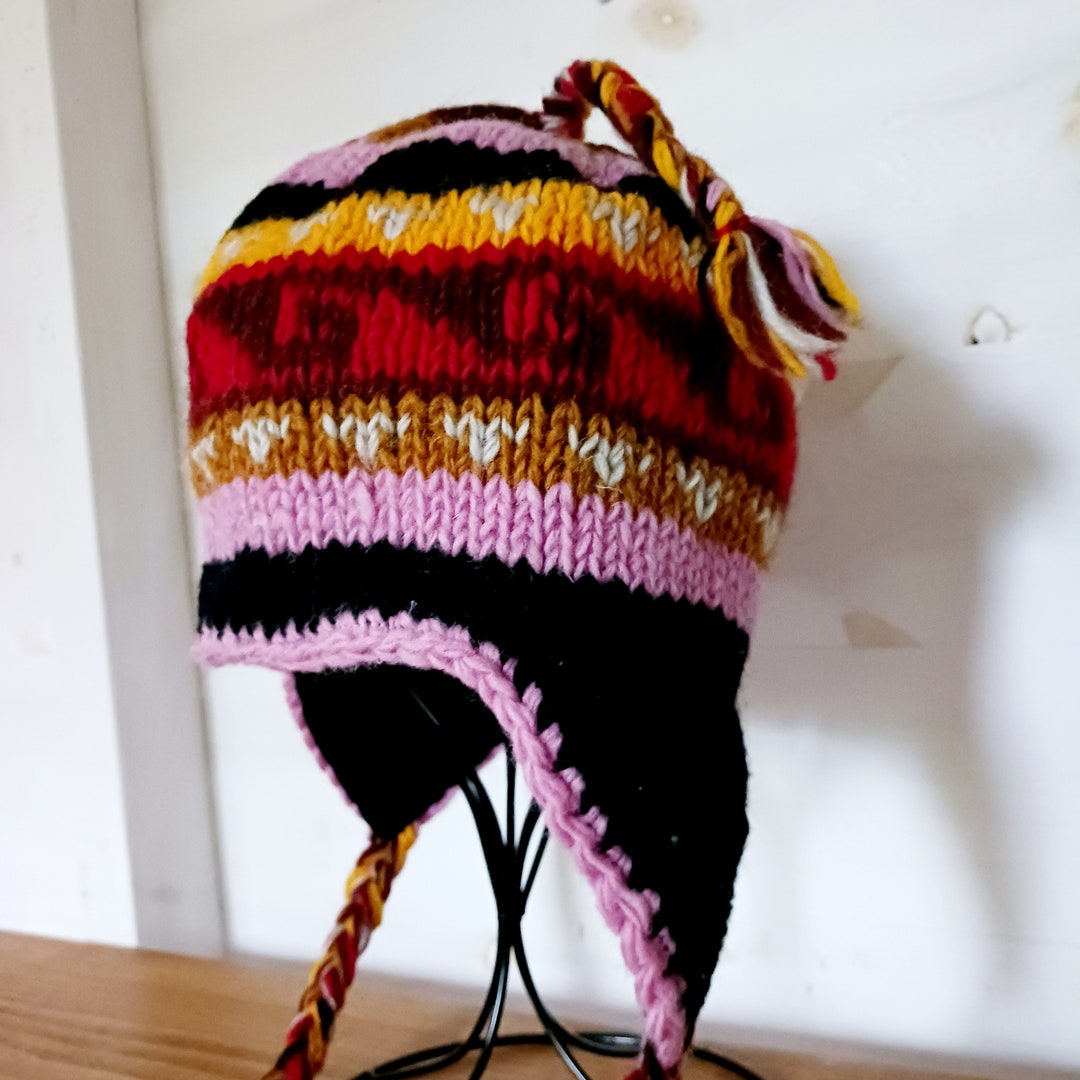 Tibetan Earflap Hats Merino Wool Woollen Hat Handmade in Nepal - Etsy