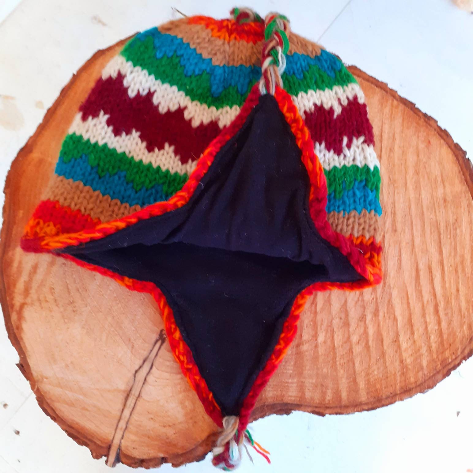 Tibetan Earflap Hats Merino Wool Woollen Hat Handmade in - Etsy