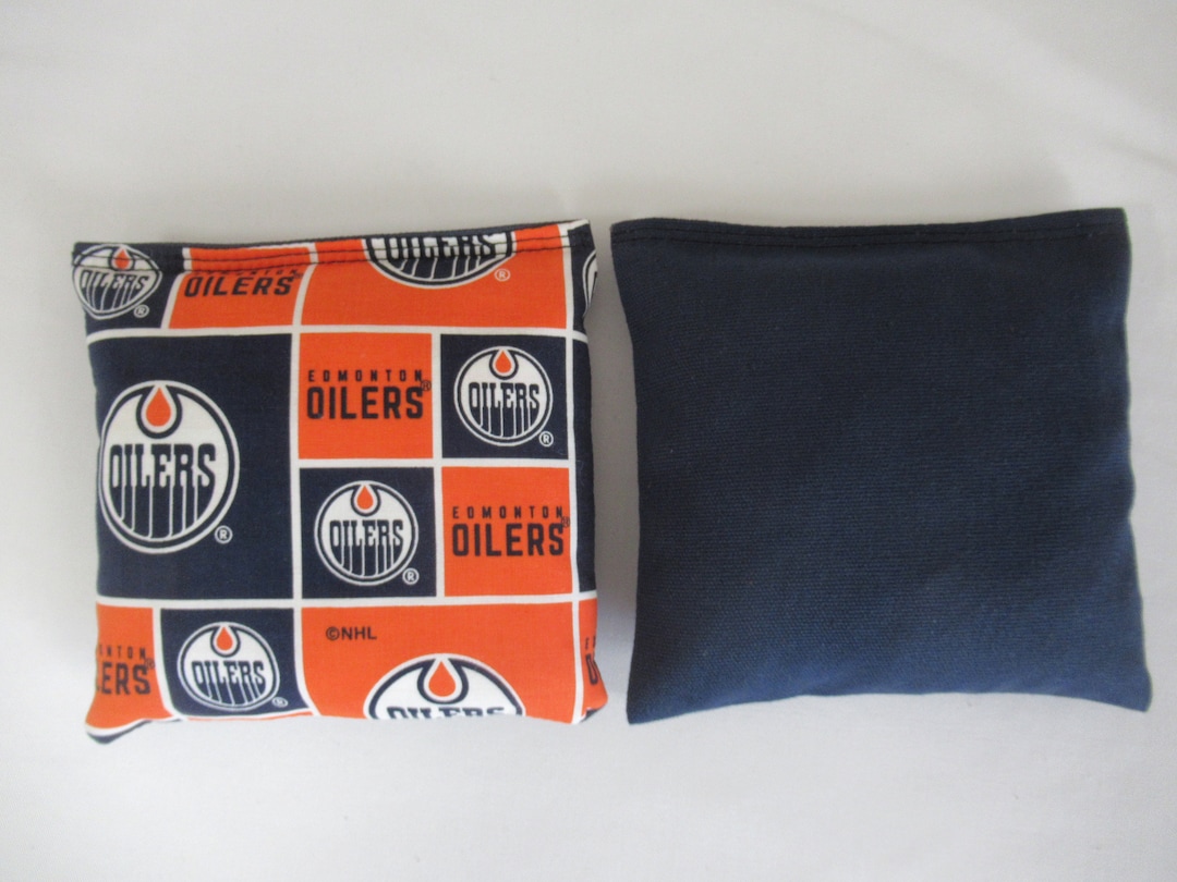 Set of 8 Cornhole Bags Edmonton Oilers Hockey Handmade MADE in the USA ...