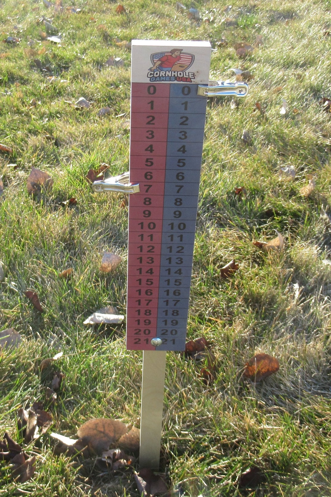 Cornhole Score Tower Scorekeeper Scoreboard With Clips Handcrafted Free ...