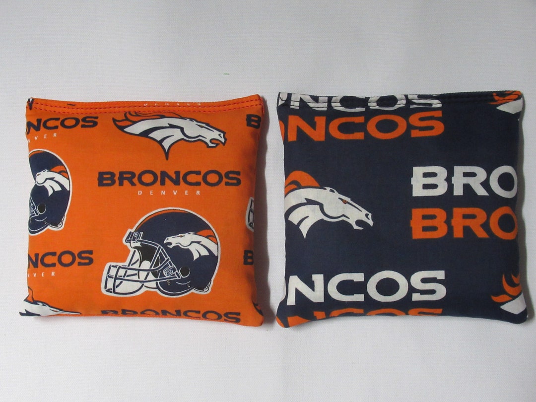 Set of 8 Cornhole Bags Denver Broncos Handmade MADE in the USA - Etsy
