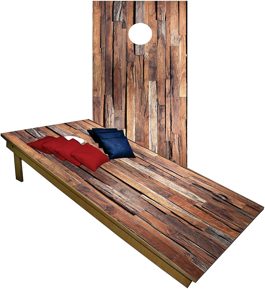 Premium Wood Cornhole Board Set W Bags UV Direct Print 2 X 4 Regulation ...