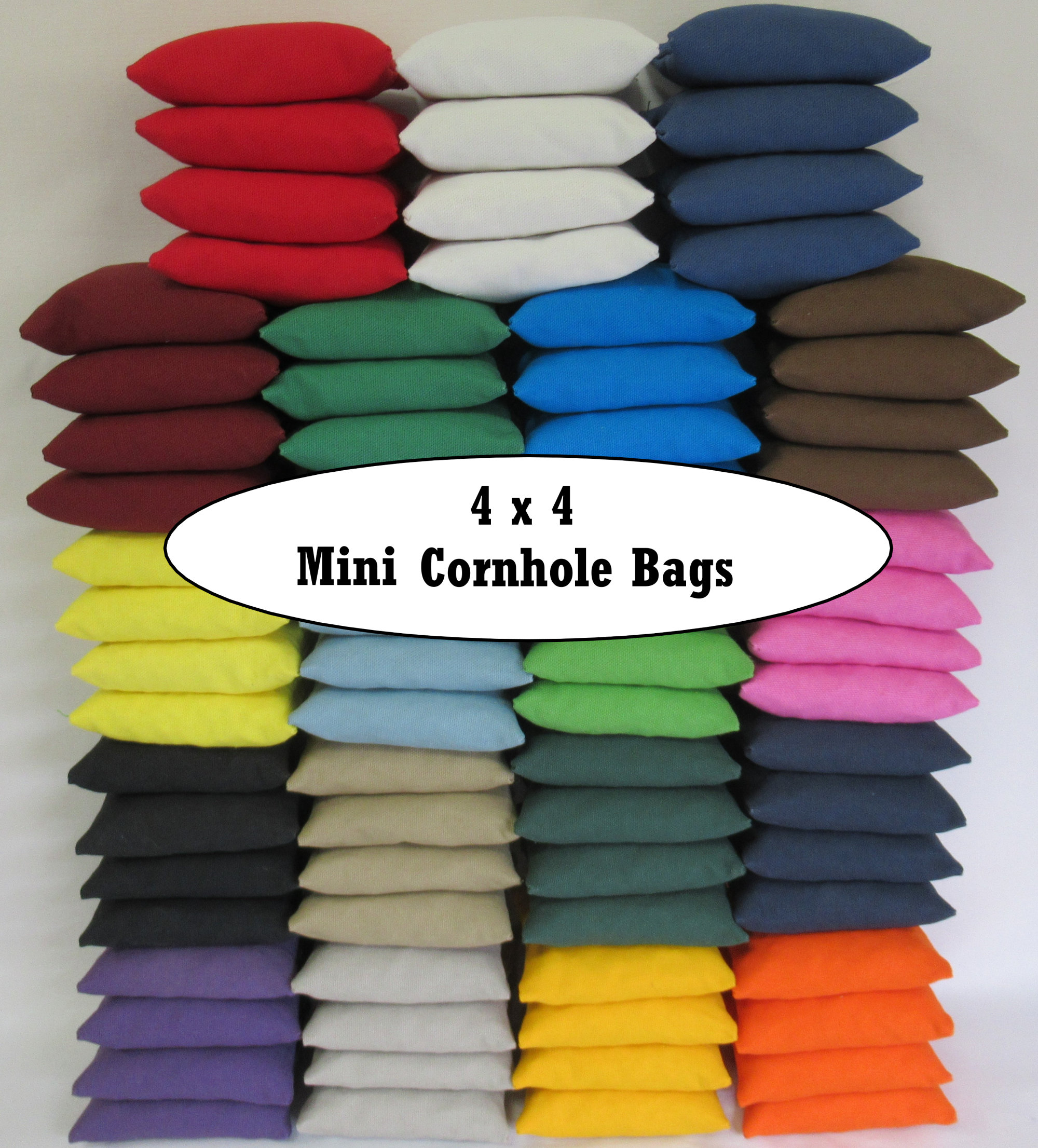MINI All Weather Resin Cornhole Bags 4 X 4 Set of 8 Cornhole - Etsy
