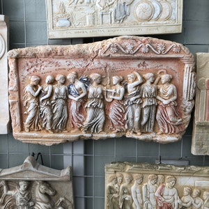 The Nine Greek Muses Relief - Etsy